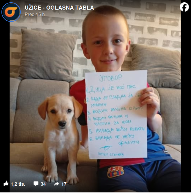 Bi vaš otrok podpisal takšno pogodbo? Deček se je z vsem strinjal, le da bi dobil psa - Govori.se